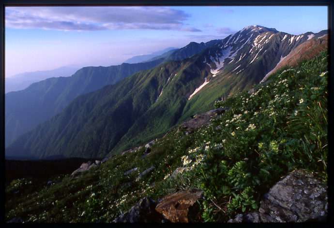 Course of climbing the length of Shirane Sanzan of Akaishi Mountains in ...